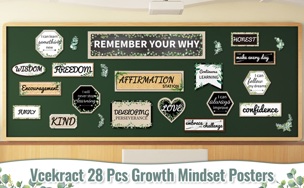 Amazon.com: Vcekract 28 PCS Affirmation Station Bulletin Board Set ...