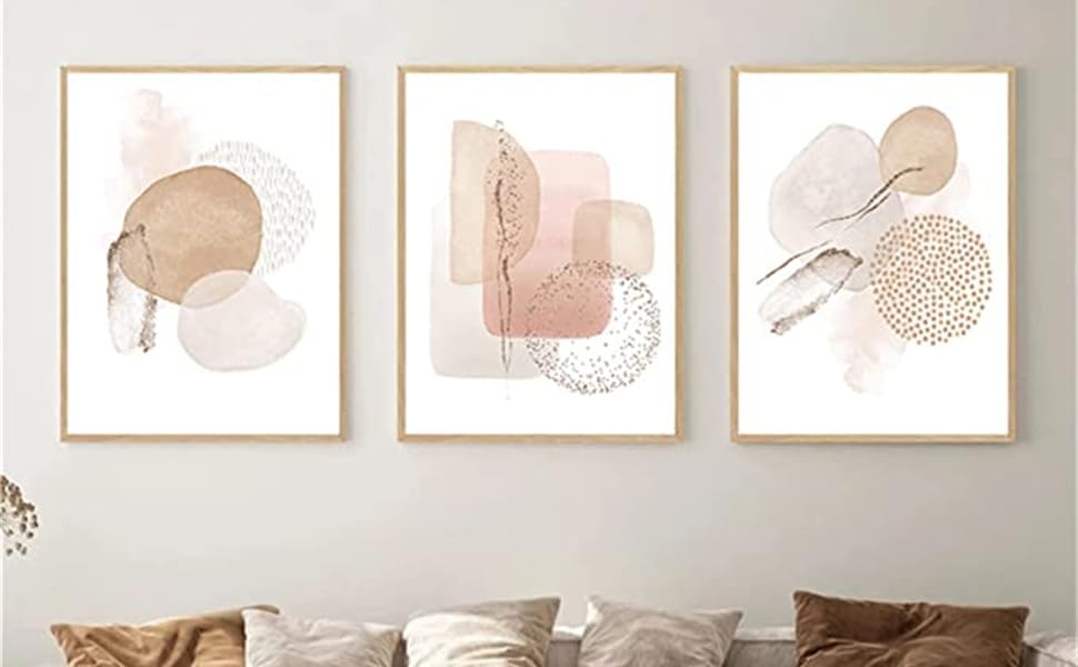 Amazon.de: Sarah Duke 3er Abstrakt Poster Set, Aesthetic Wandbilder Beige Leinwandbilder Ohne ...
