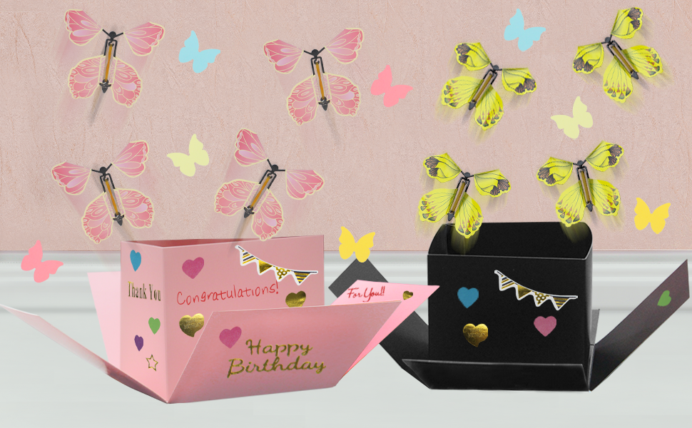 Amazon.com: WUEURU Butterfly Explosion Gift Box,Flying Butterfly ...