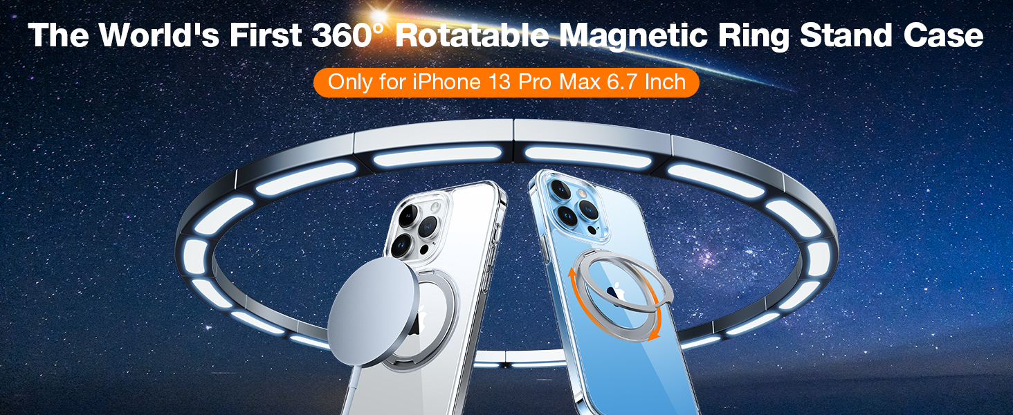 Amazon.com: TORRAS 2024 Upgraded 360° Rotatable Ring for iPhone 13 Pro Max Phone Case, Fit for ...