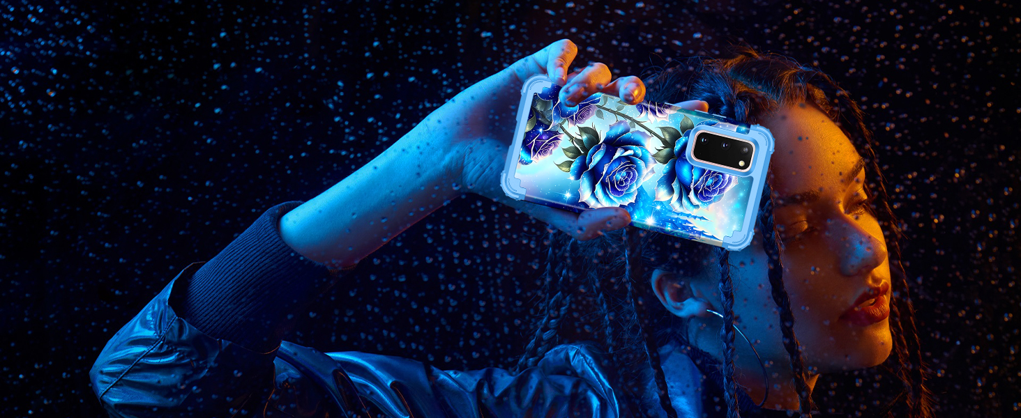 Amazon.com: Miqala for Galaxy S20 Case,Glow in The Dark Three Layer Heavy Duty Shockproof Full ...