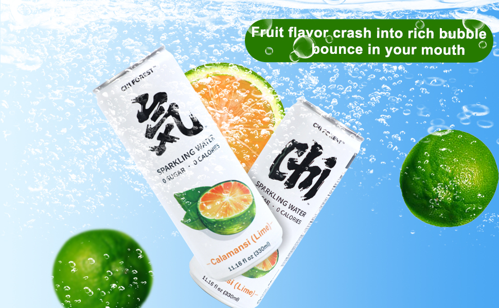 Amazon.com : CHI FOREST Calamansi Lime Sparkling Water, 0 Calories and 0 Suger Flavored Bubbly ...