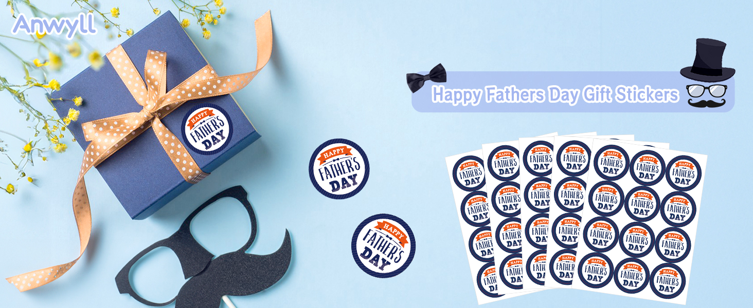 Amazon.com : Anwyll Fathers Day Gift Stickers - Happy Father's Day Stickers 60Pcs 2Inch Fathers ...
