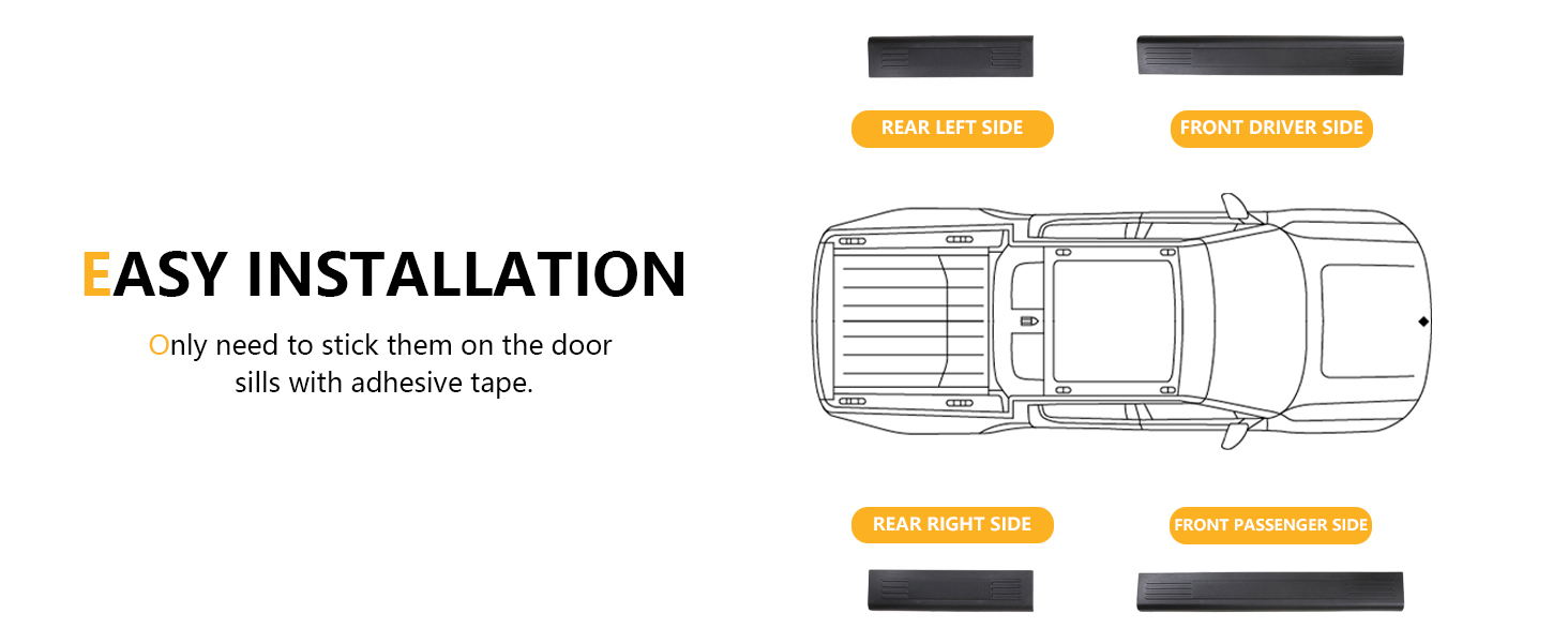 Amazon.com: RERPRO Door Sill Protector Guards Compatible with 2022 2023 2024 2025 Rivian R1T ...