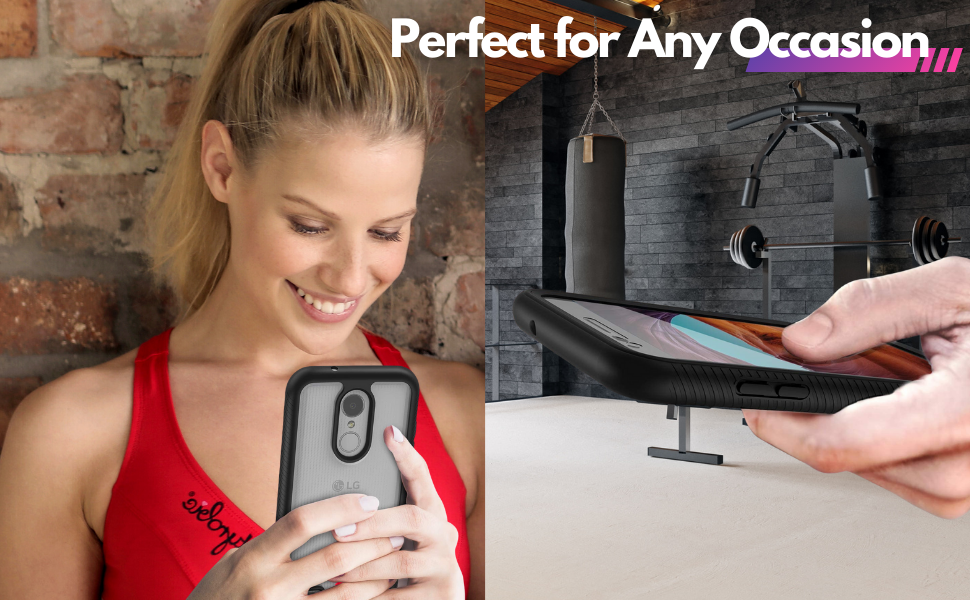 Amazon.com: CBUS Heavy-Duty Phone Case with Built-in Screen Protector Cover for LG Aristo 3/2/2 ...