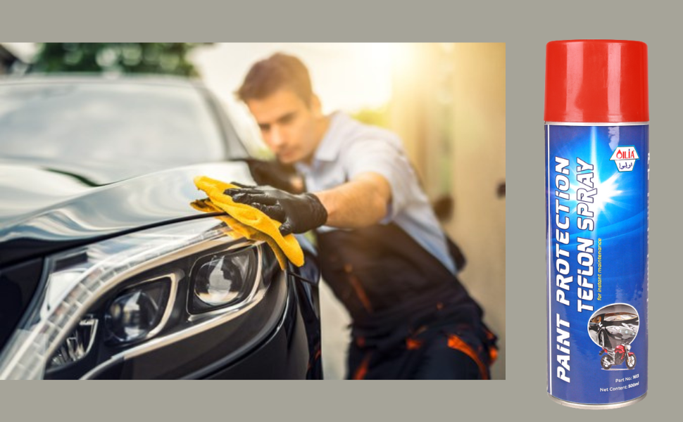 Oilia Paint Protection Teflon Spray(500ml)|Pack of 1|for All Vehicle|Shiny Exterior|removes ...