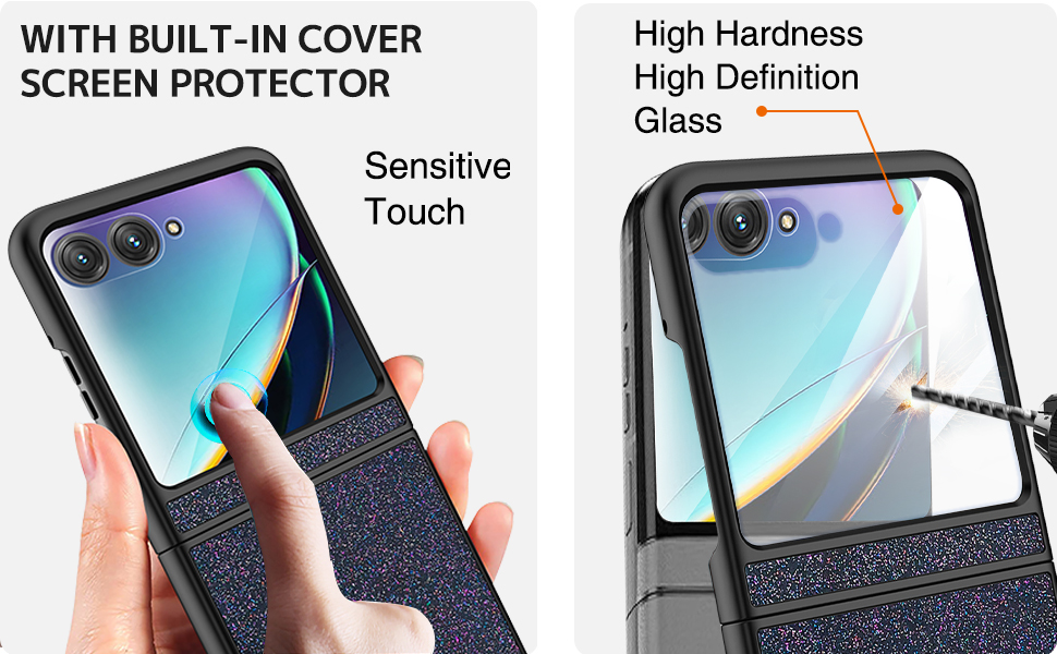 Amazon.com: NINKI for Motorola Razr Plus 2024 Case with Screen Protector, Moto Razr Plus + 2024 ...