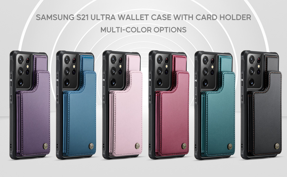 Amazon.com: Vinich for Samsung Galaxy S21 Ultra Wallet Case with Card Holder, RFID Blocking ...