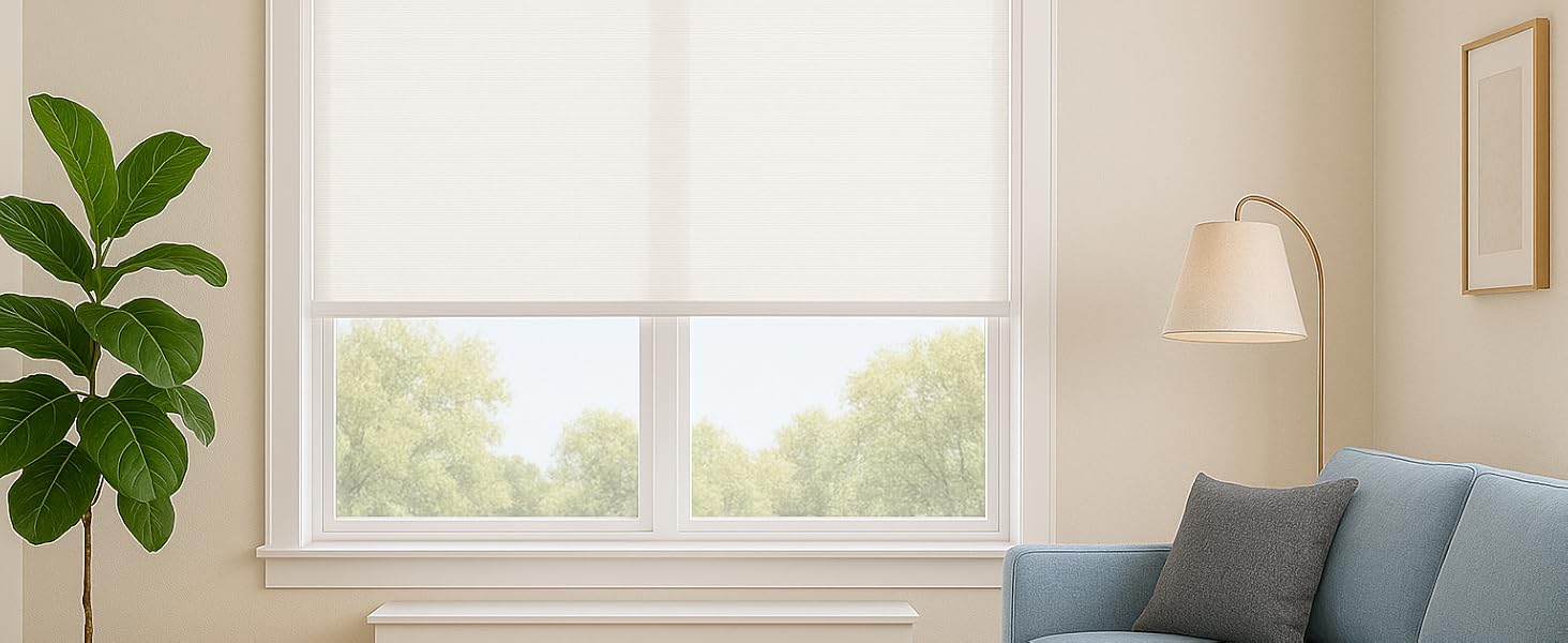 Amazon.com: SHADESLINE Cordless with Valance 100% Blackout Window Shades Pull Down Window Blinds ...