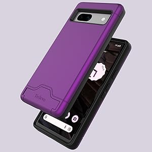 Amazon.com: Teelevo Wallet Case for Google Pixel 7a, Dual Layer Case with Card Slot Holder and ...