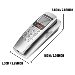 Yoidesu FSK/DTMF Teléfono con Cable Identificación de Llamada Fijo Teléfono de Pared Teléfono ...