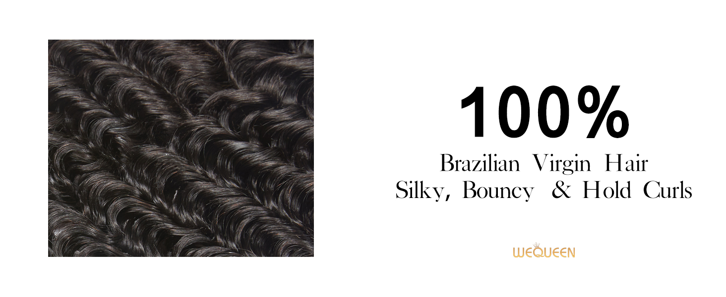 Amazon.com : WEQUEEN Deep Wave Human Hair Bundles 16 18 20 Inch 100% 16A Brazilian Hair Long ...