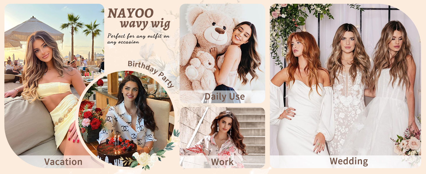 Amazon.com : NAYOO Long Black Wig for Women - 26 Inch Long Black Hair Wigs, Natural Looking ...