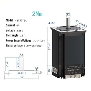 Amazon.com: Nema 23 57mm Stepper Motor Kit Integrated Servo System Smart Closed Loop Step Motor ...
