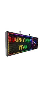 Amazon.com : P10 LED Signs Programmable Outdoor 77"x14", IP65 ...