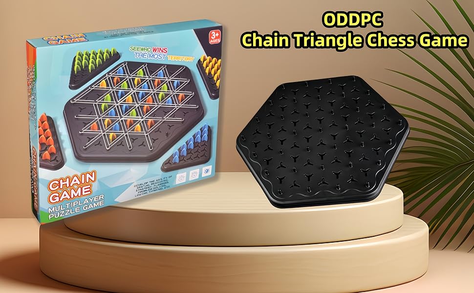 Amazon.com: Chain Triangle Chess Game, Engaging Triggle Rubber Band ...