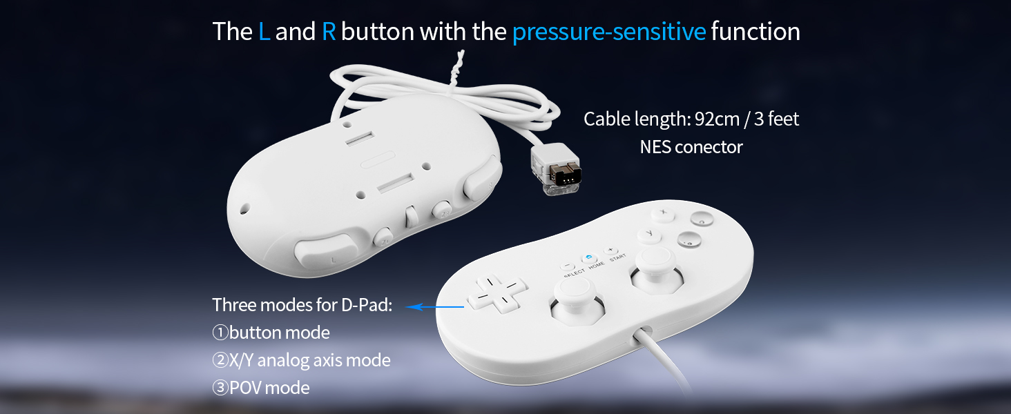 OSTENT Controlador clásico con cable Gamepad Joystick para consola de ...