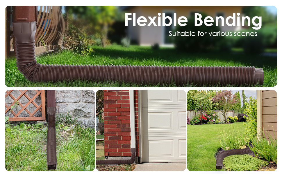 Aoresac Rain Gutter Downspout Extensions, 2 Pack Down Spout Drain ...