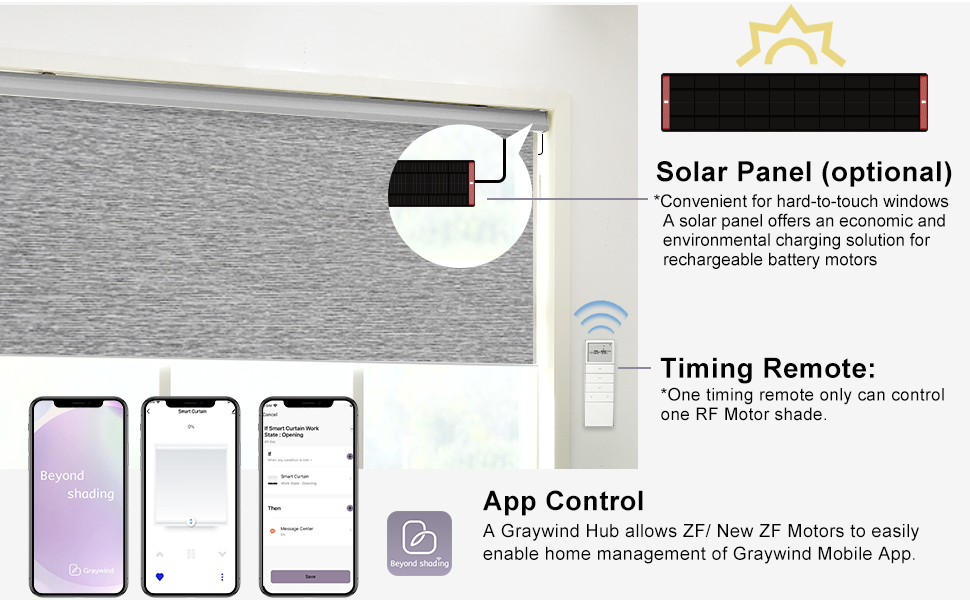 Amazon.com: Graywind Smart Blackout Roller Shades Compatible with Alexa Google Textured Gleaming ...