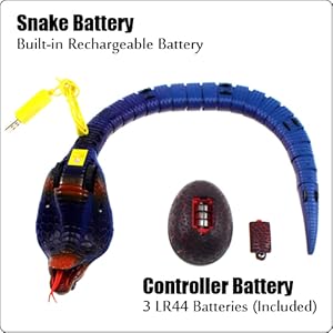 Amazon.com: Tipmant Realistic Remote Control Snake RC Cobra Animal Toy ...