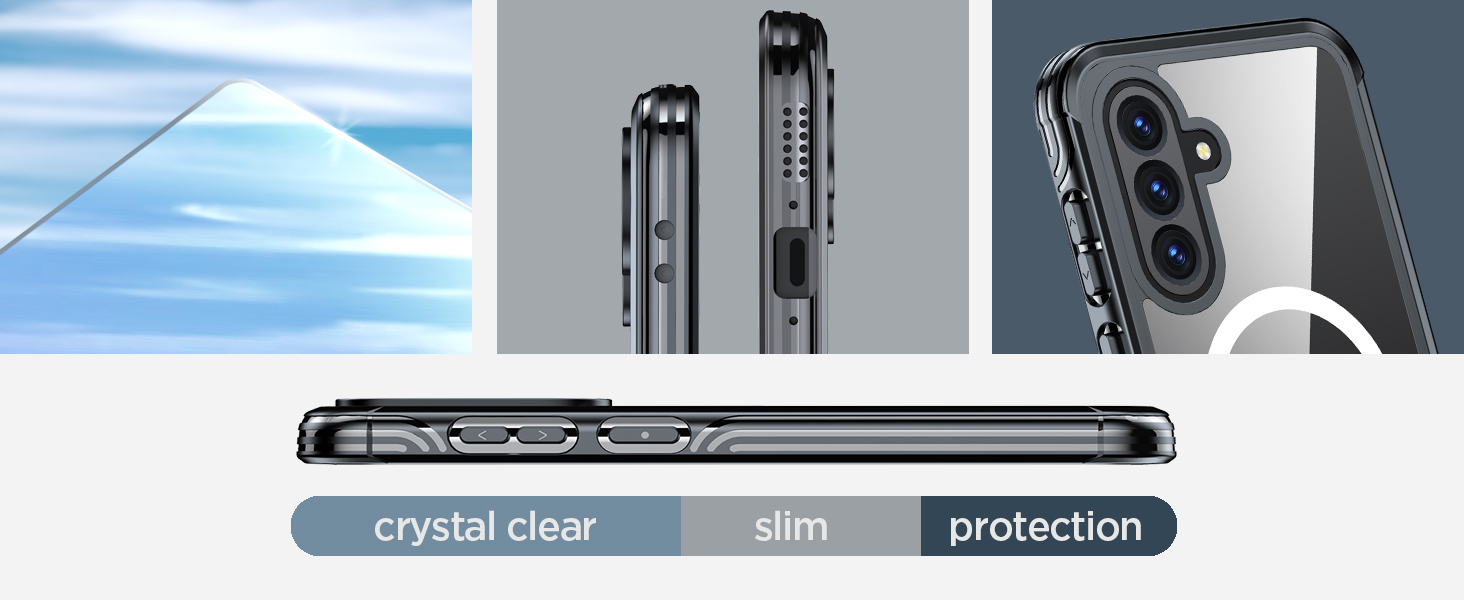 Amazon.com: Miimall Strong Magnetic for Samsung Galaxy A36/A56 5G Case,[Built-in Glass Screen ...