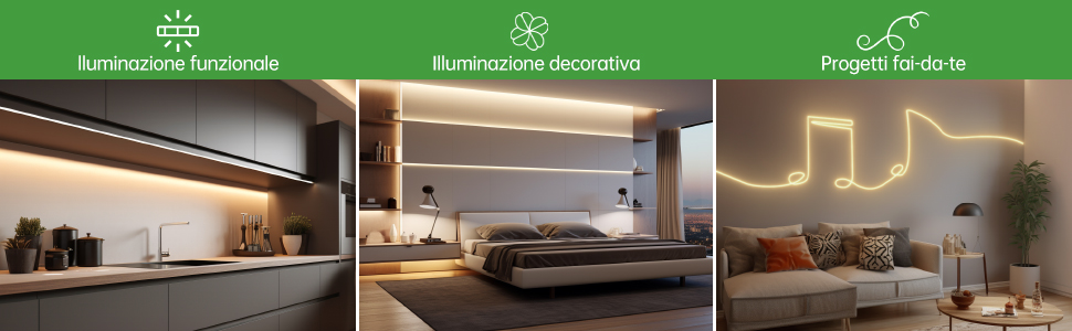 HOMEOW 5m Strisce Led 220V da Interno Dimmerabile Alta Luminosità Luce Calda 3000K Flessibile ...