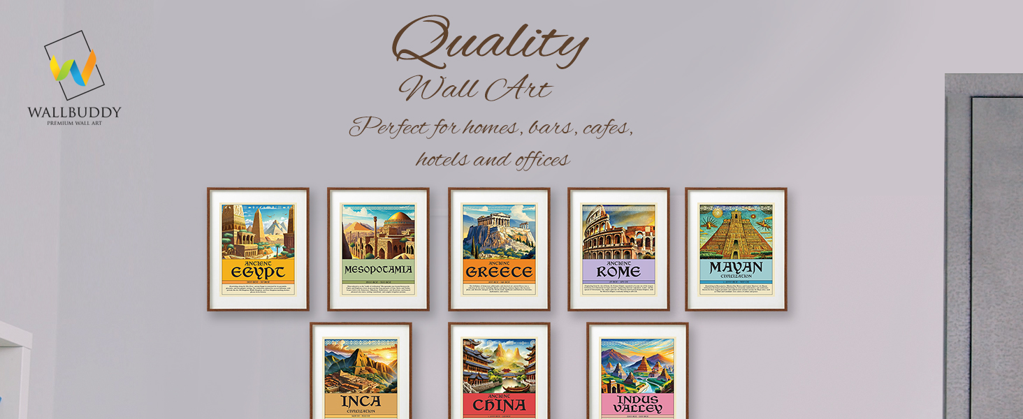 Amazon.com: Wallbuddy Ancient Civilization Educational Posters Set of 8 ...