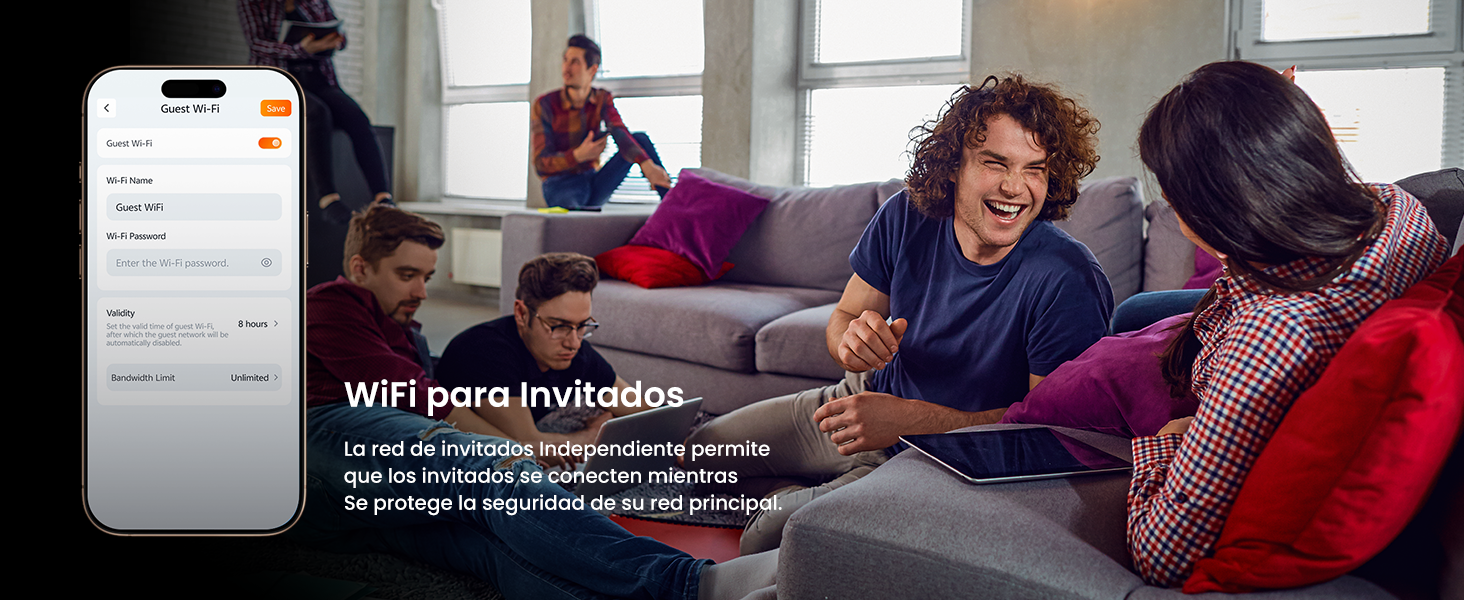 Tenda WiFi 6 AX3000 WiFi Router - Doble Banda, 5 Antenas de 6dBi, 4 Puertos Gigabit, Diseño ...