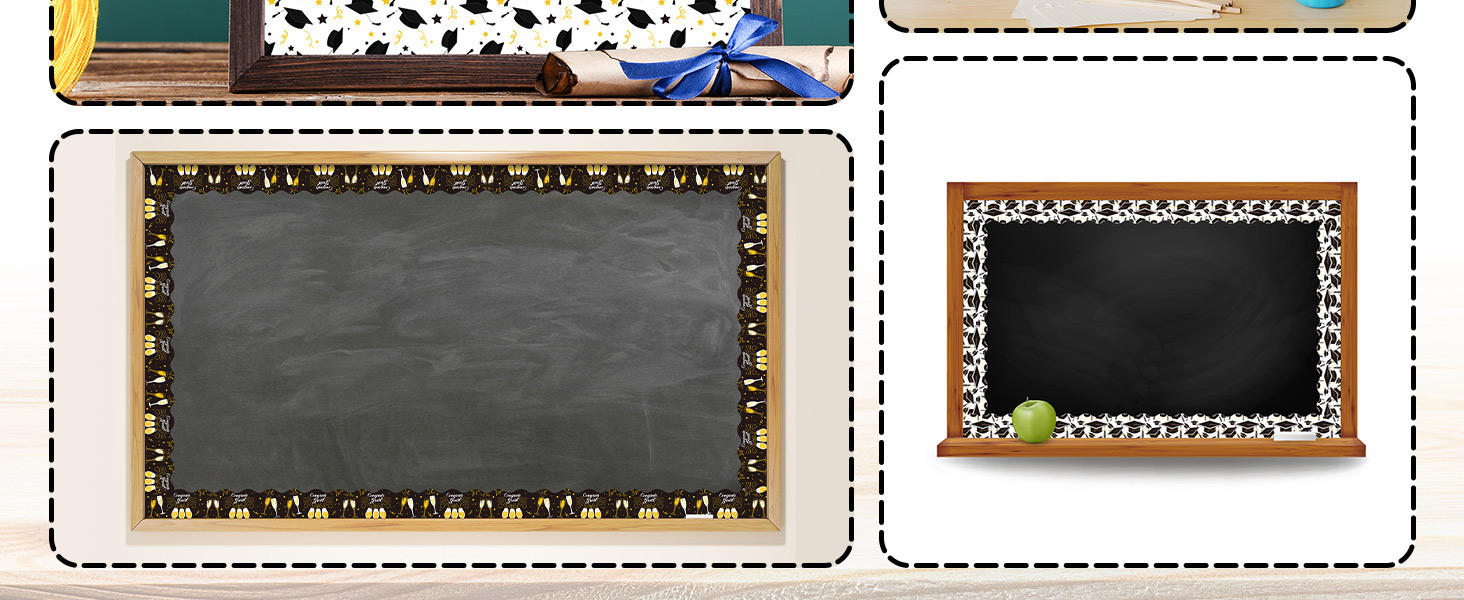 Amazon.com: Whaline 69Ft Graduation Bulletin Board Border Congrats Grad ...