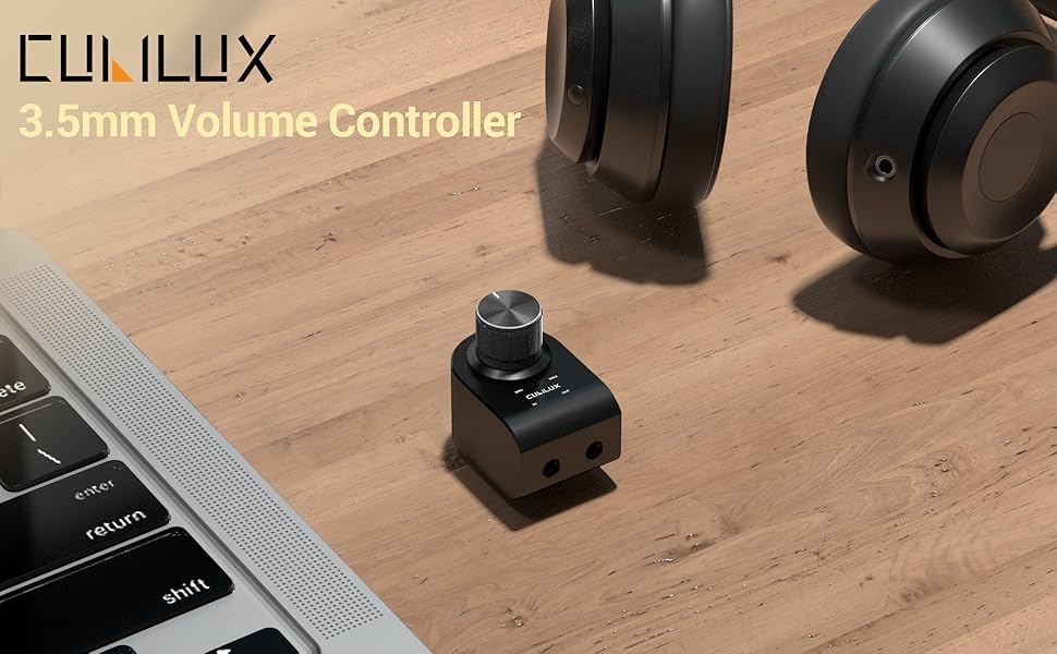 Cubilux 3.5mm Stereo Volume Controller, Headphones Volume Attenuator ...