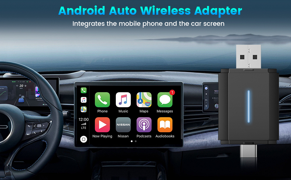 Amazon.com: Android Auto Wireless Adapter for Car, Funomo Wireless Android Auto Adapter Plug ...