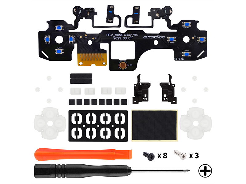 Extremerate Light Version Whole Clicky Kit For Ps5 Controller Shoulder Face Dpad Buttons Custom
