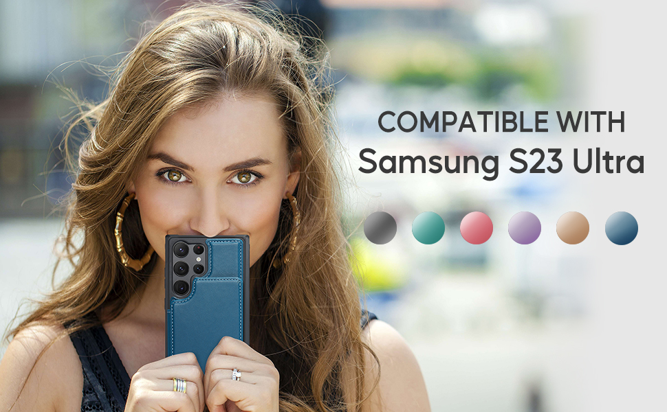 Amazon.com: Vinich for Samsung Galaxy S23 Ultra Wallet Case with Card Holder, RFID Blocking ...