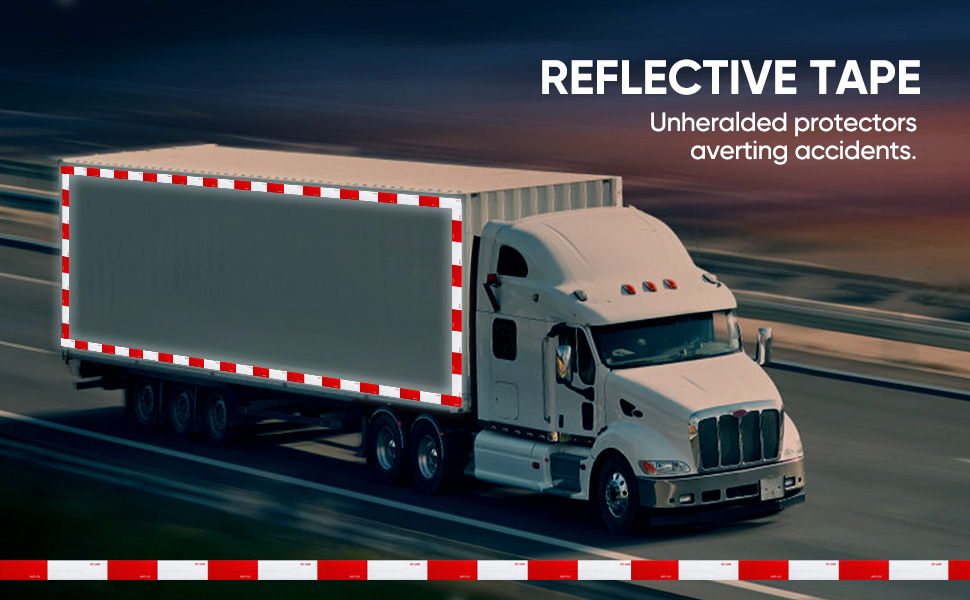 DOT-C2 Reflective Tape 2 Inch x 30 Feet Red White Conspicuity Safety Reflective Tape Outdoor ...