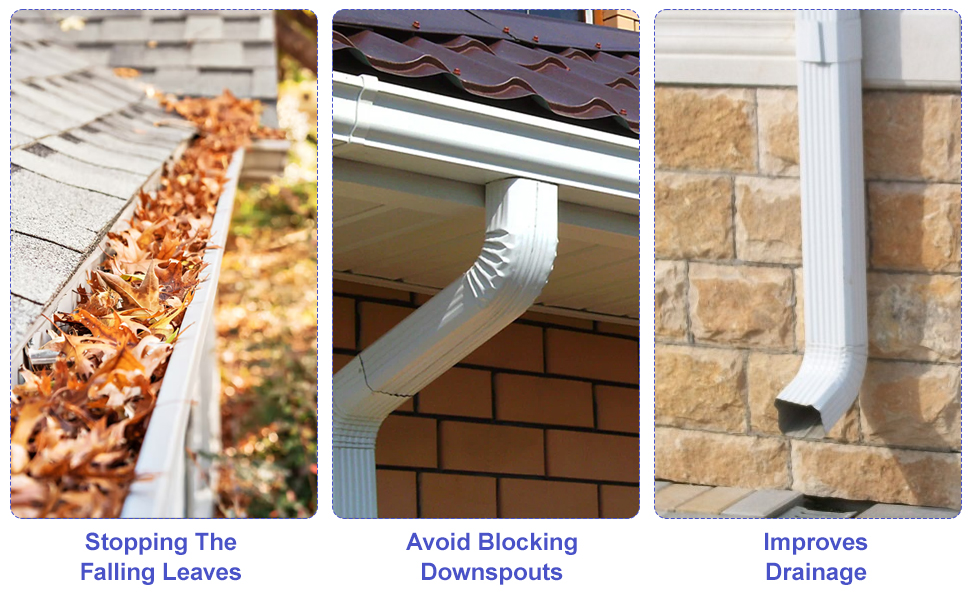 VYH 3" x 4" rain Gutter downspout Drop Outlet with Filter, for K Style ...