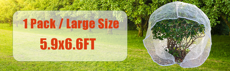 Amazon.com : BKDMZZMY Garden Netting with Drawstring and Zipper, 5.9x6.6FT Fruit Tree Netting ...