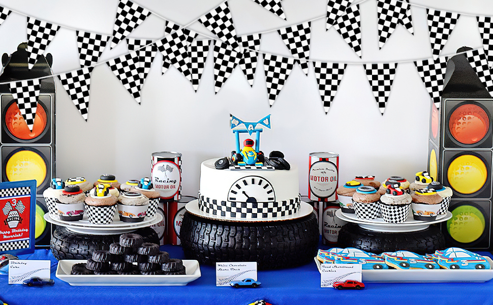 Amazon.com: MARFOREVER 100 ft Black and White Checkered Flag Banner ...