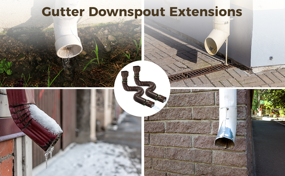 Amazon.com : Homaisson Gutter Downspout Extensions, 2 Pack 21-60 ...