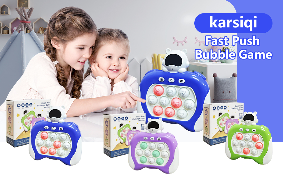 Amazon.com: karsiqi Fast Push Bubble Game, Handheld Sensory Toy Speed Push Game Whack A Mole ...