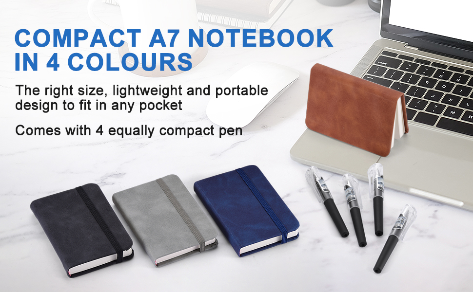 4 Pcs Pocket Notebook Small Note Pads, Pocket Notebook with 4 Pcs Pen ...