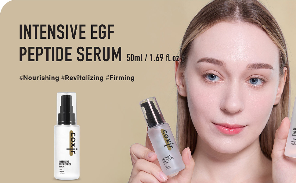coxir INTENSIVE EGF PEPTIDES SERUM l EGF(Epidermal Growth Factor), Peptide, Niacinamide ...
