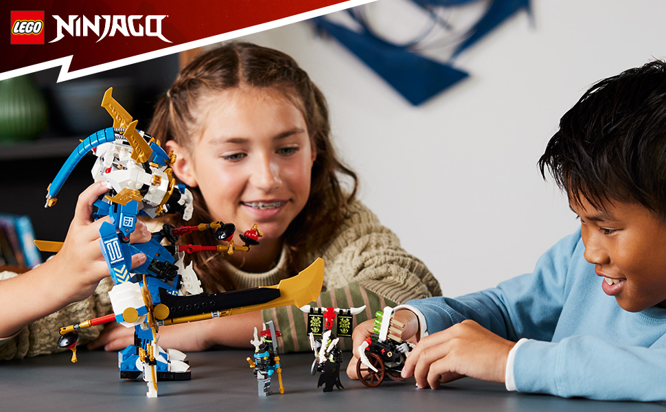 LEGO 71785 NINJAGO Tytan mech Jaya, Zestaw z Dużą Figurką Akcji ...