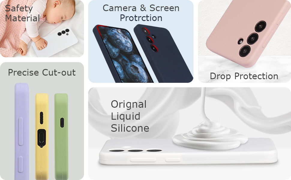 Amazon.com: Varikke Compatible with Samsung Galaxy S24 Plus/S24+ Case Liquid Silicone, Skin ...