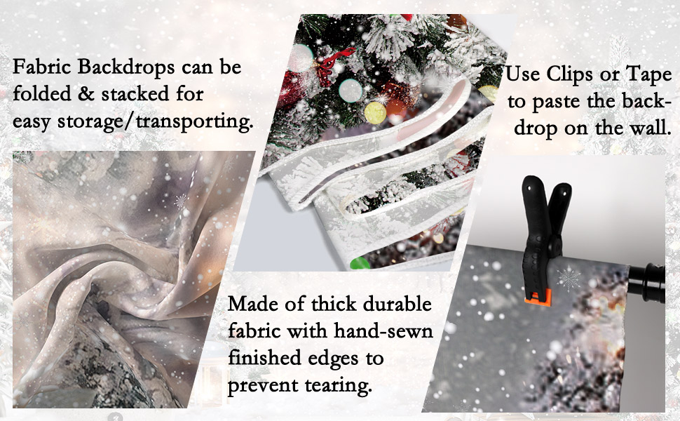 Amazon.com : Allenjoy 10x8ft Winter Christmas Backdrop for Photography ...