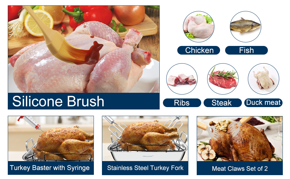 Amazon.com: Stainless Steel Roasting Pan, 16 Inch Rectangular Roasting ...