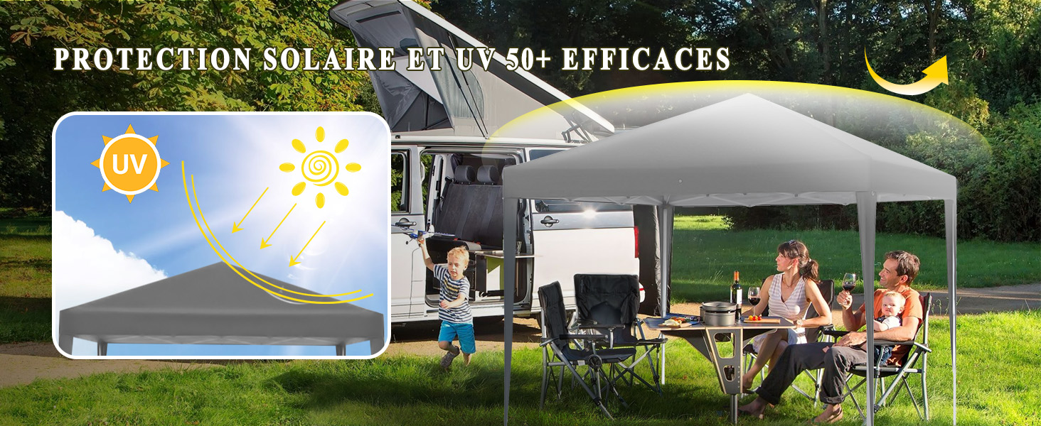 Amazon.de: ISE Pavillon 3x3 mit Seitenwänden, Faltpavillon stabil inkl.Tragtasche, Pavillion ...