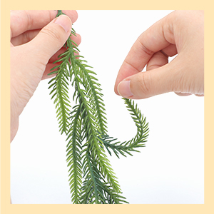 Amazon.com: Jutom Christmas Norfolk Pine Garland Realistic Artificial Faux Greenery Cedar ...