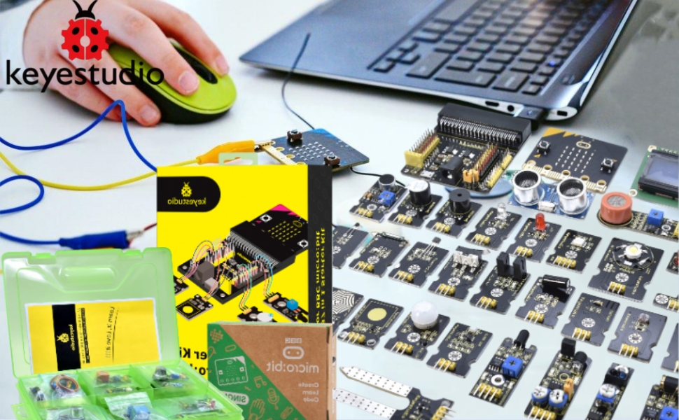 KEYESTUDIO BBC Micro:bit V2 37 In 1 Sensor Starto Kit | Microcontroller ...