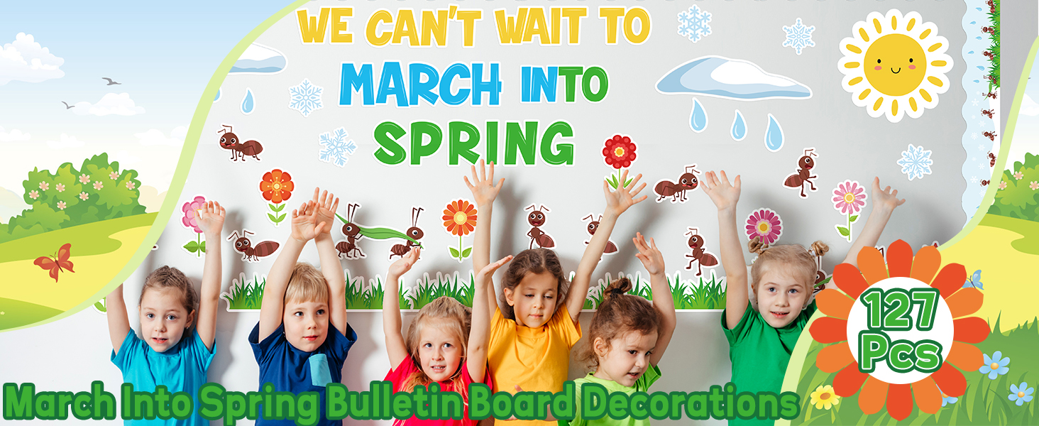 Amazon.com : CPicdn 127Pcs Spring Bulletin Board Classroom Decoration ...