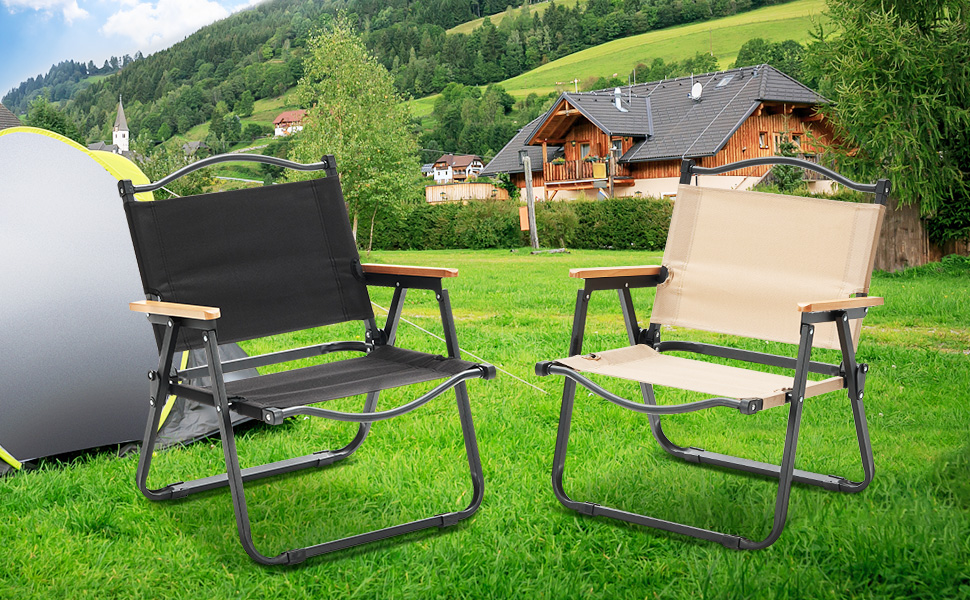 Silla Plegable de Camping,Estructura de Acero Resistente y Asiento de Lona Impermeable,Silla ...